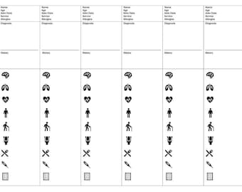 CNA Patient Task List/report Sheet for 6 Patients - Etsy