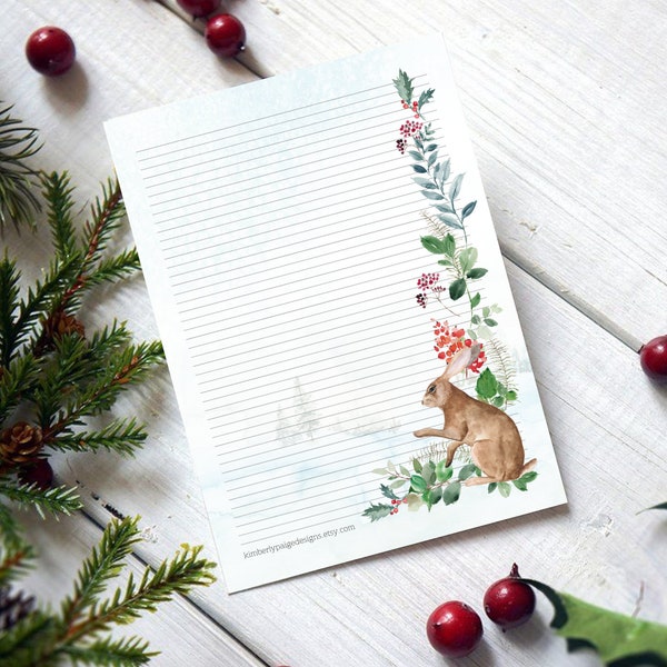 Winter Printable Stationery - Etsy