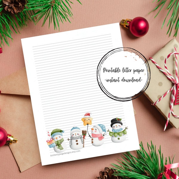 Christmas Letterhead Stationery - Etsy
