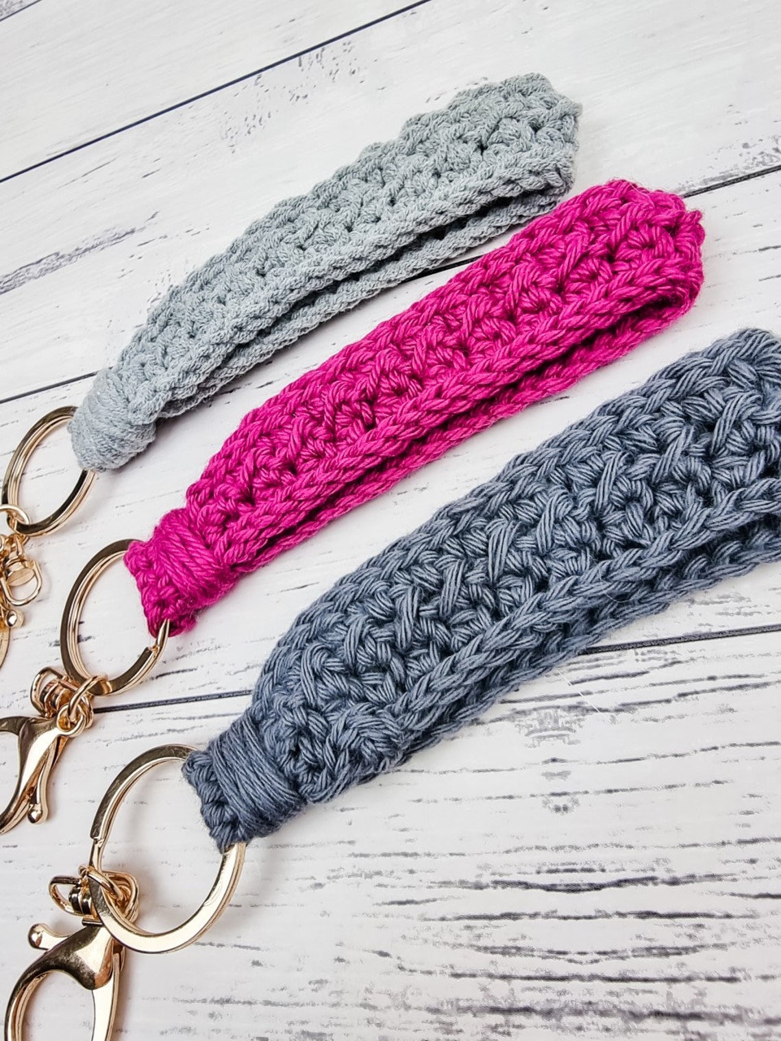 CROCHET PATTERN - the Mossy Keychain - Wristlet - Boho - Keychain ...