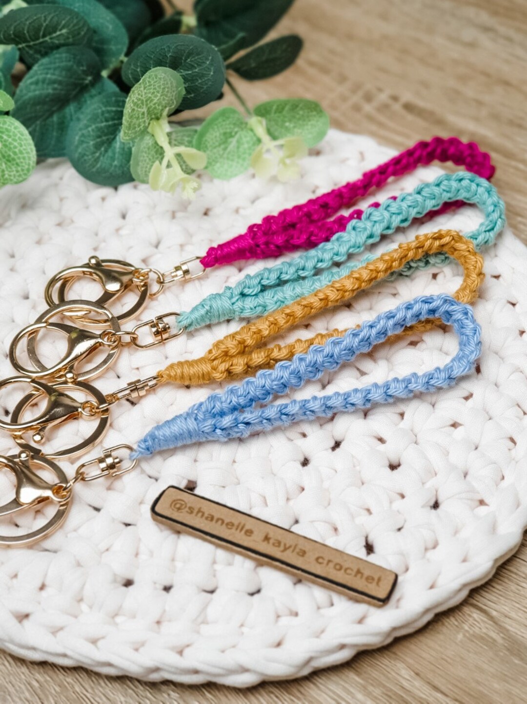 CROCHET PATTERN - the Jerica Keychain and Lanyard - Wristlet Keychain ...