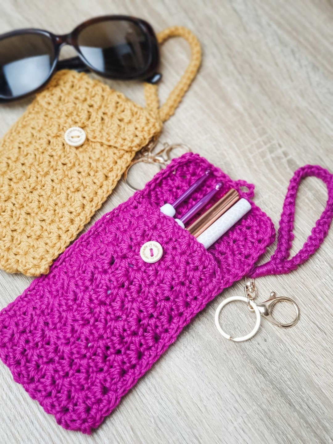 CROCHET PATTERN - Crochet Phone Case - Wristlet - Boho - Keychain ...