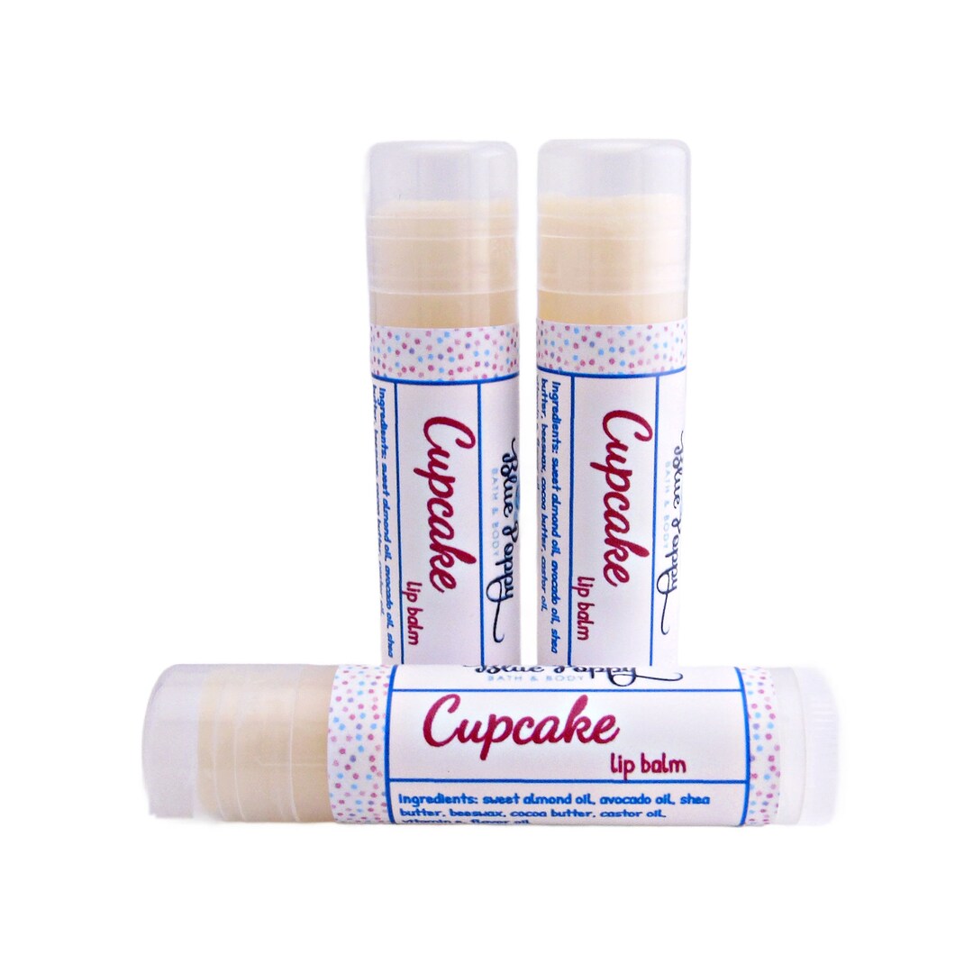 Cupcake Lip Balm Sweet Vanilla Flavor, Birthday Party Favors - Etsy
