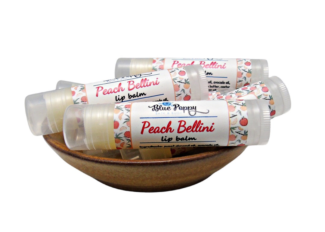 Peach Bellini Lip Balm Peach Chapstick Peach Flavored Balm - Etsy