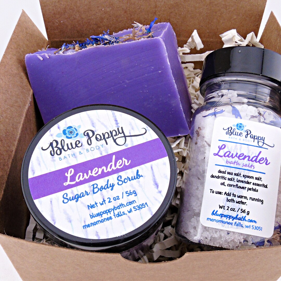 Mini Spa Kit Gift Box: Handmade Soap, Sugar Scrub & Bath Salts - Etsy