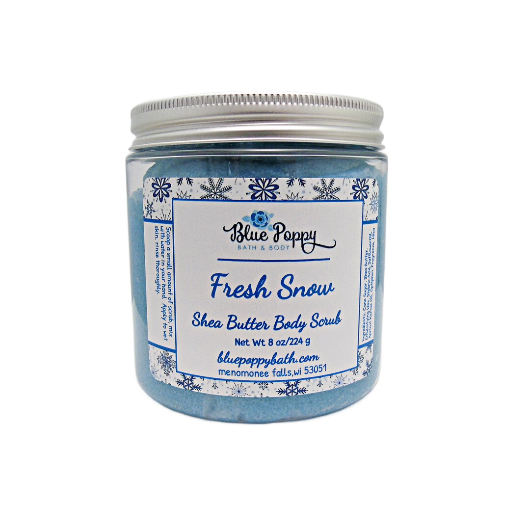 Fresh Snow Sugar Body Scrub, Shea Butter, 8 Oz - Etsy