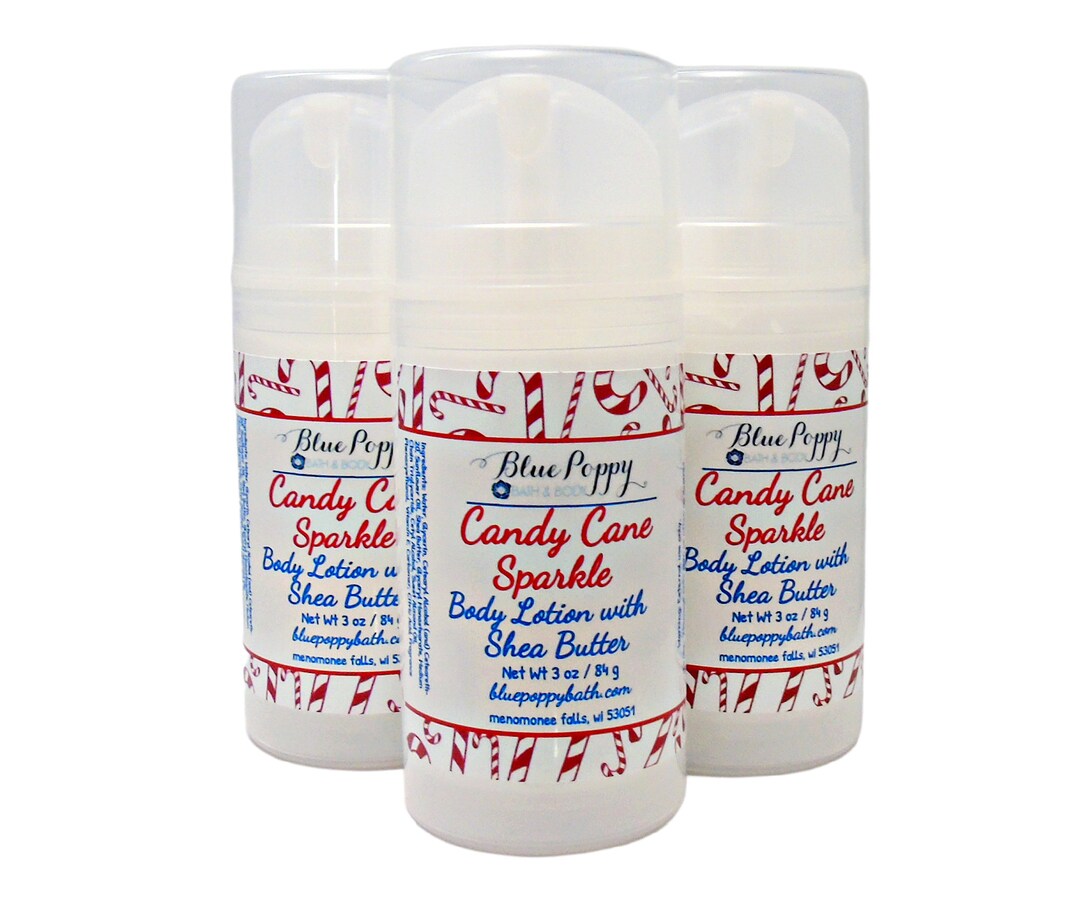 Candy Cane Sparkle Lotion Body Moisturizer With Shea Butter - Etsy