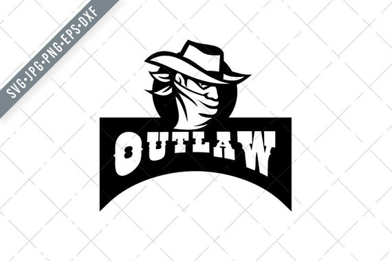 Paper Bandit Wearing Face Mask With Outlaw Text Retro Black and White ...