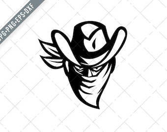 Bandit Outlaw Face Mask SVG Cut File Bandit Dxf Jpg Outlaw | Etsy