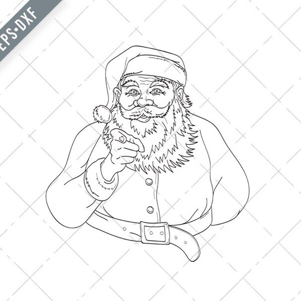 Santa Pointing Finger - Etsy
