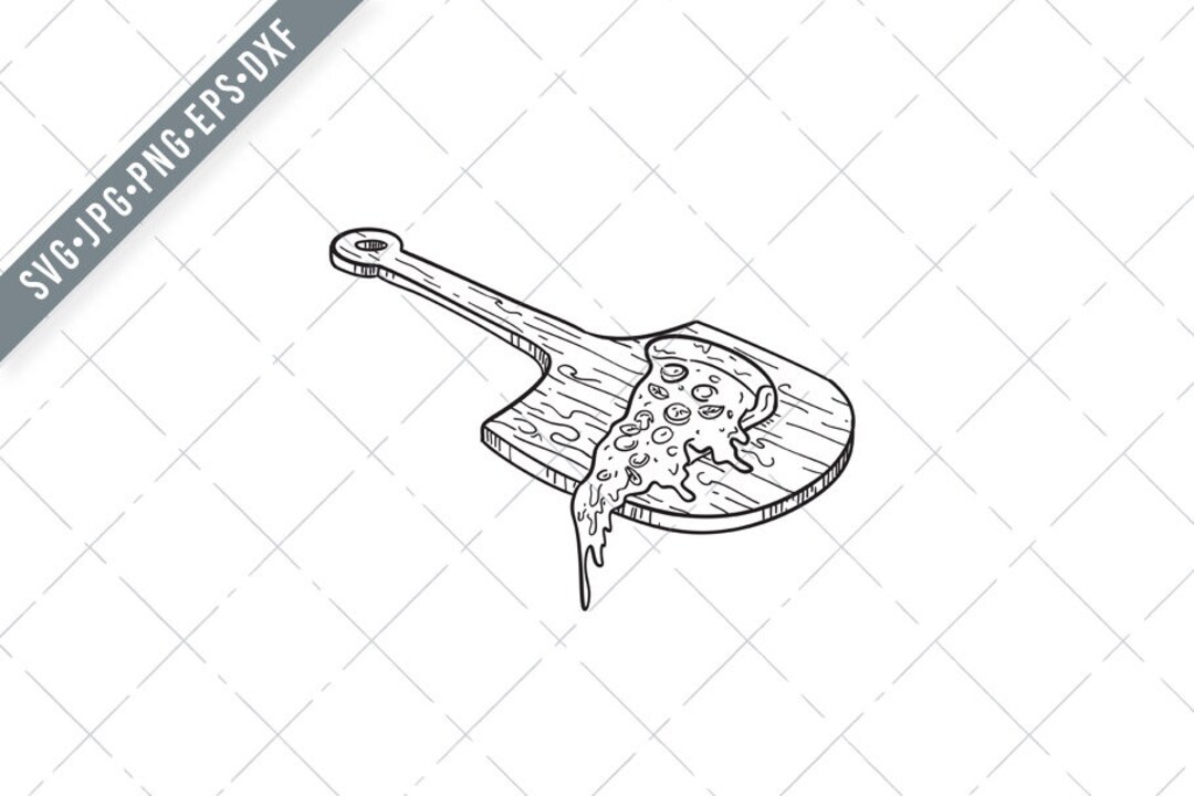 Wooden Pizza Paddle Board or Peel With Pizza Slice and Melting Cheese ...