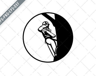 SVG Cutting File Female Tree Trimmer on USA Grunge Flag With - Etsy