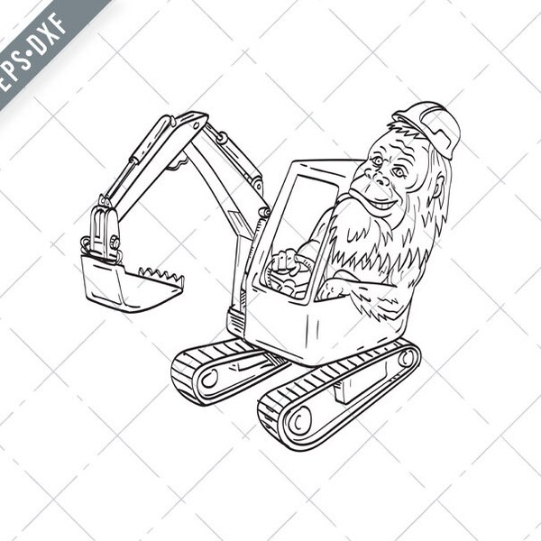 Excavator Dxf File - Etsy