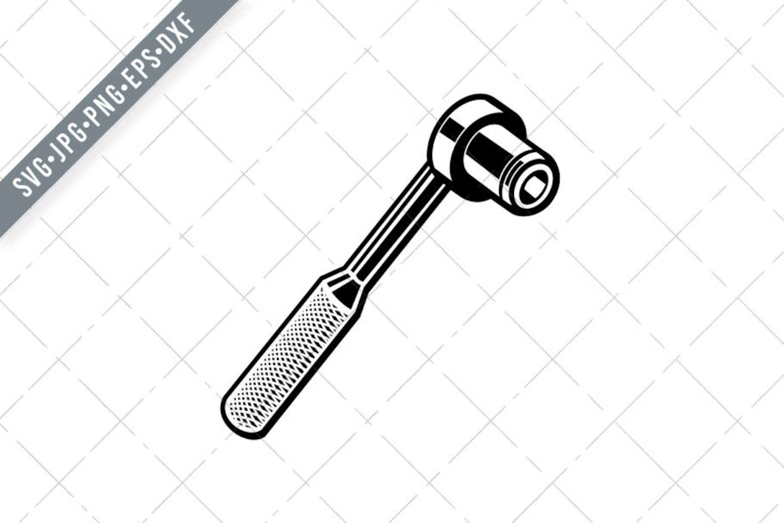 Torque Ratchet Wrench Retro Black and White Svg-ratchet Svg-cut File ...