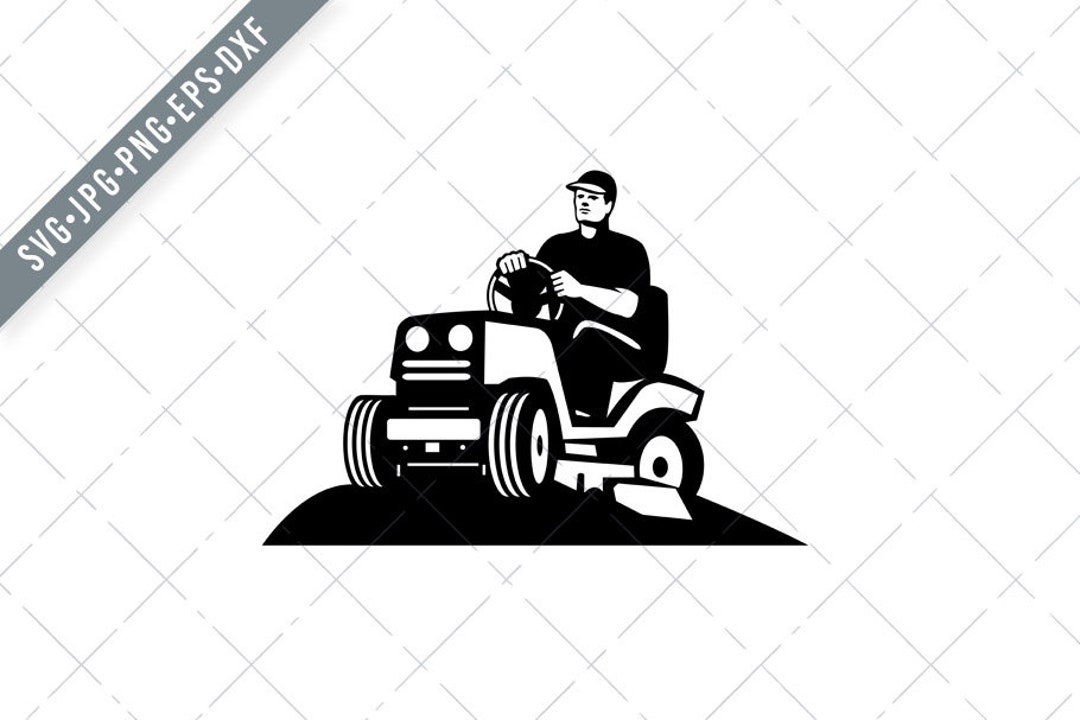 Gardener Landscaper Groundsman Groundskeeper Riding Ride-on Lawn Mower ...