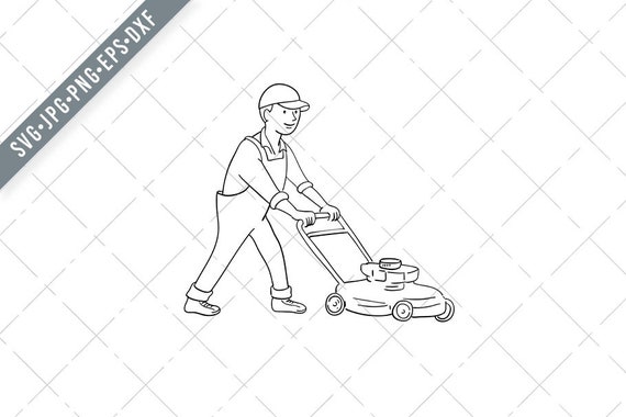 Push Mower Side View