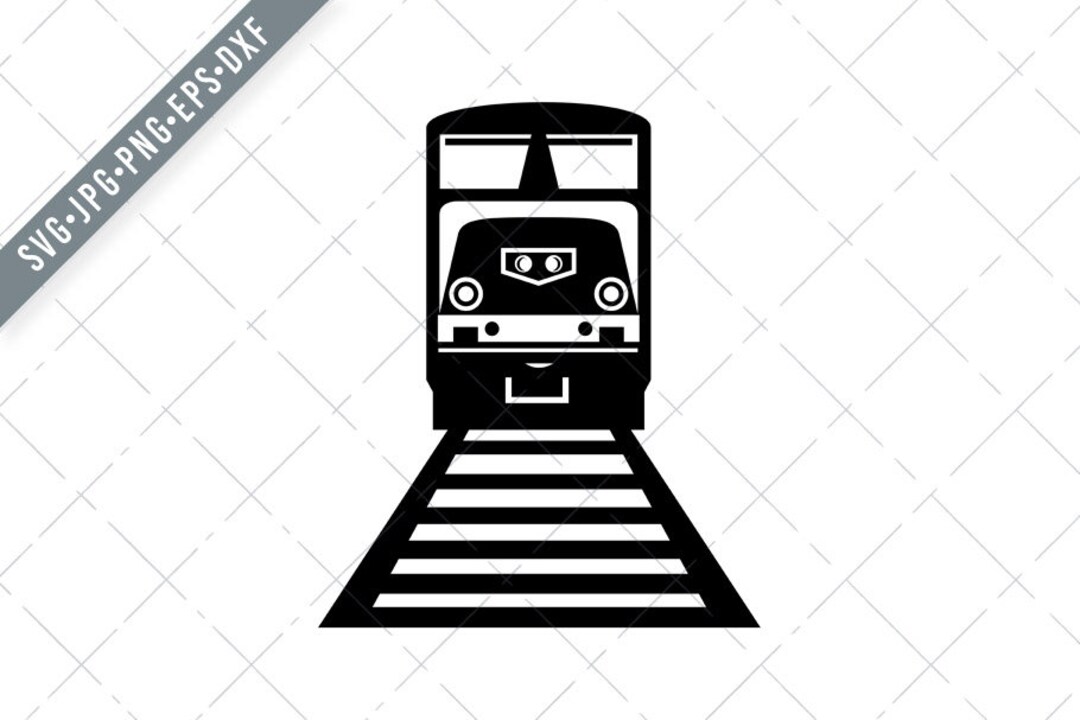Diesel Locomotive Train Front View Retro Black and White Svg-diesel ...