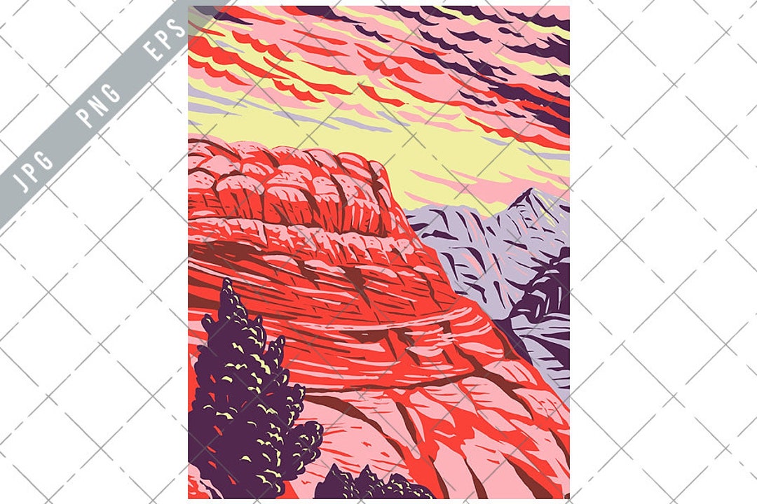 Vermilion Cliffs National Monument Coconino County Arizona WPA Poster ...