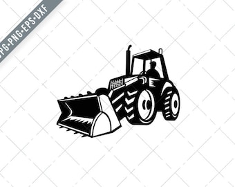 Construction Truck SVG Digger SVG Tractor SVG Font Loader - Etsy Canada