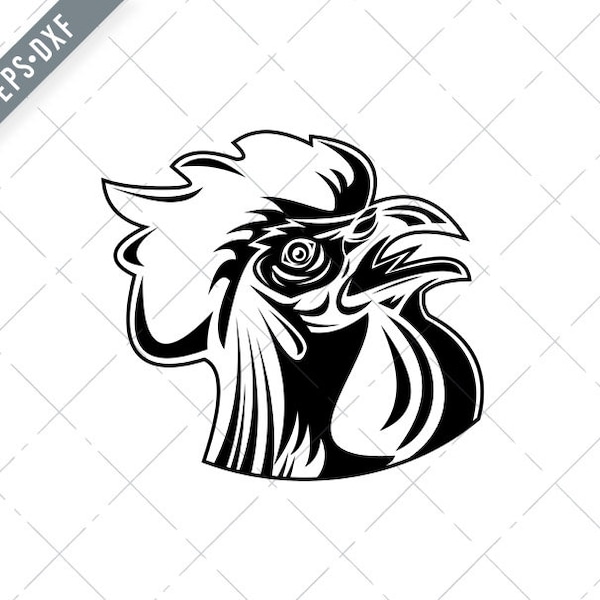 Rooster Crowing - Etsy