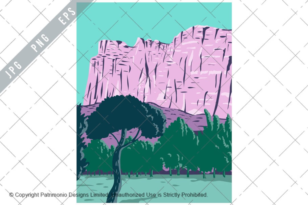 Capitol Reef National Park in Torrey Utah United States WPA Poster Art ...