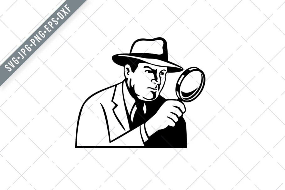 Detective Inspector Private Eye or Investigator Looking - Etsy