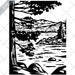 Cape Lookout Lighthouse in Outer Banks North Carolina Mono Line Art ...