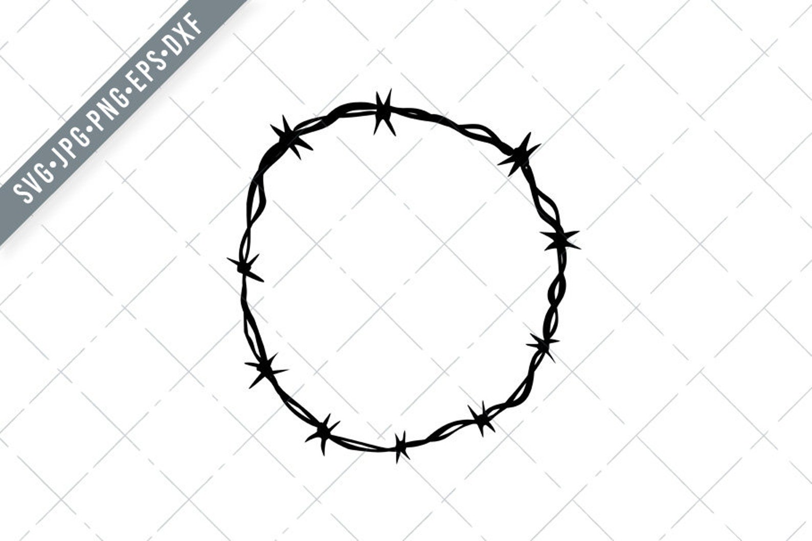Barbed Wire Ring Black and White Svg-barbed Wire Svg-barbed Wire Cut ...