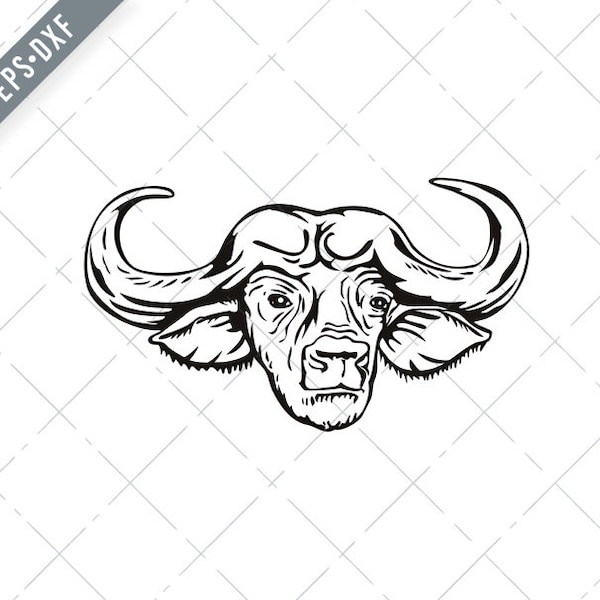 Buffalo Head Dxf - Etsy