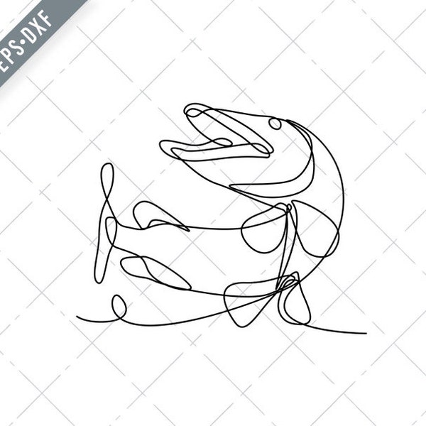 Musky Drawing - Etsy