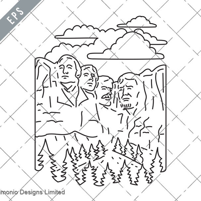 Mount Rushmore Svg - Etsy