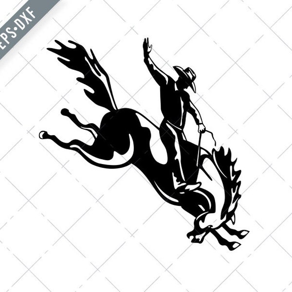 Bucking Bronco Svg - Etsy