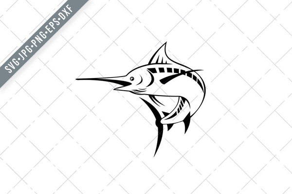 Marlin SVG Clipart, Png, Eps, Pdf, Cricut, Studio3, Cricut, Silhouette ...