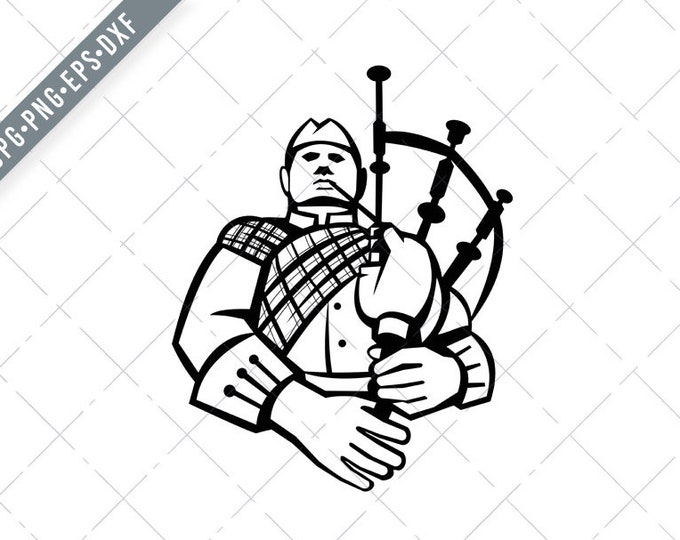 Scottish Bagpiper SVG Cricut, Silhouette, Cricut Svg, Scottish Bagpiper ...