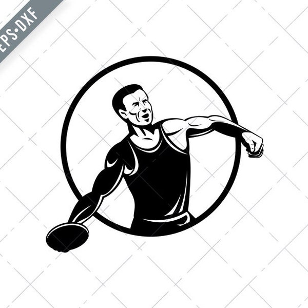 Track Discus Svg - Etsy