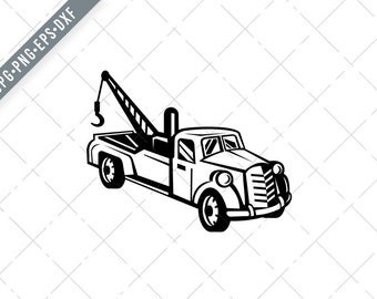 Tow Truck Svg Tow Truck Service Icons Crane Truck (Instant Download) - Etsy