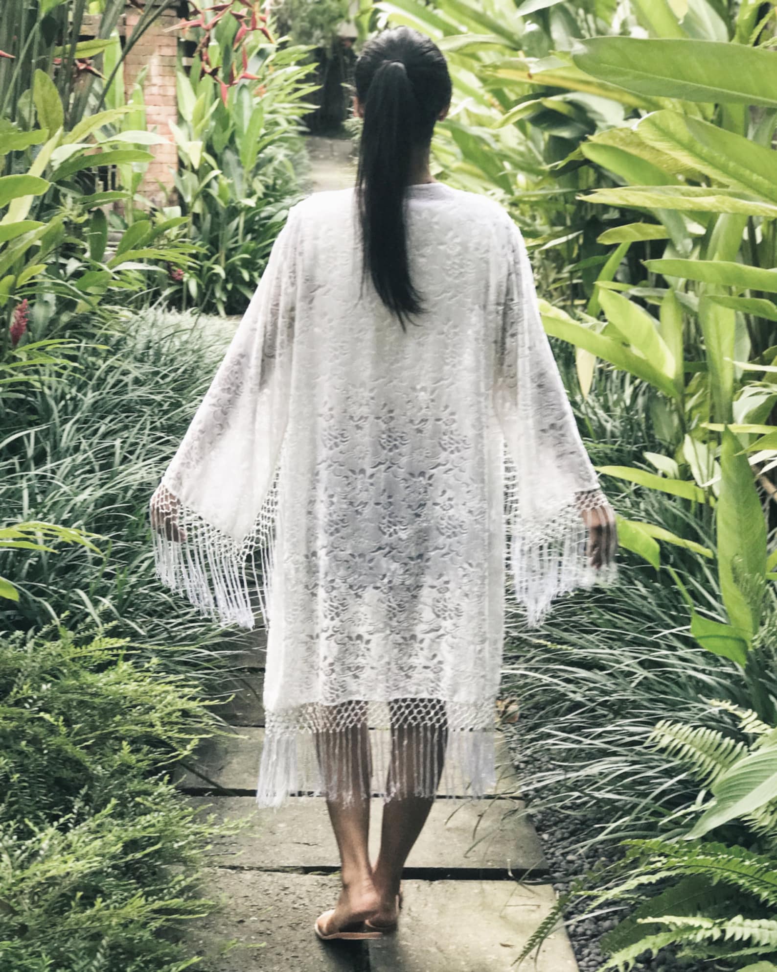 Bridal White Kimono Robe Fringed Bridal Robe Bridal Gypsy - Etsy