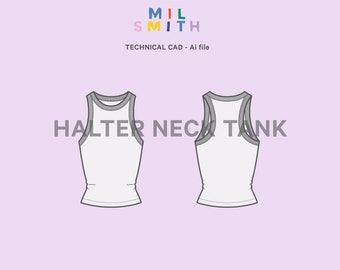 Halter Top Template - Etsy