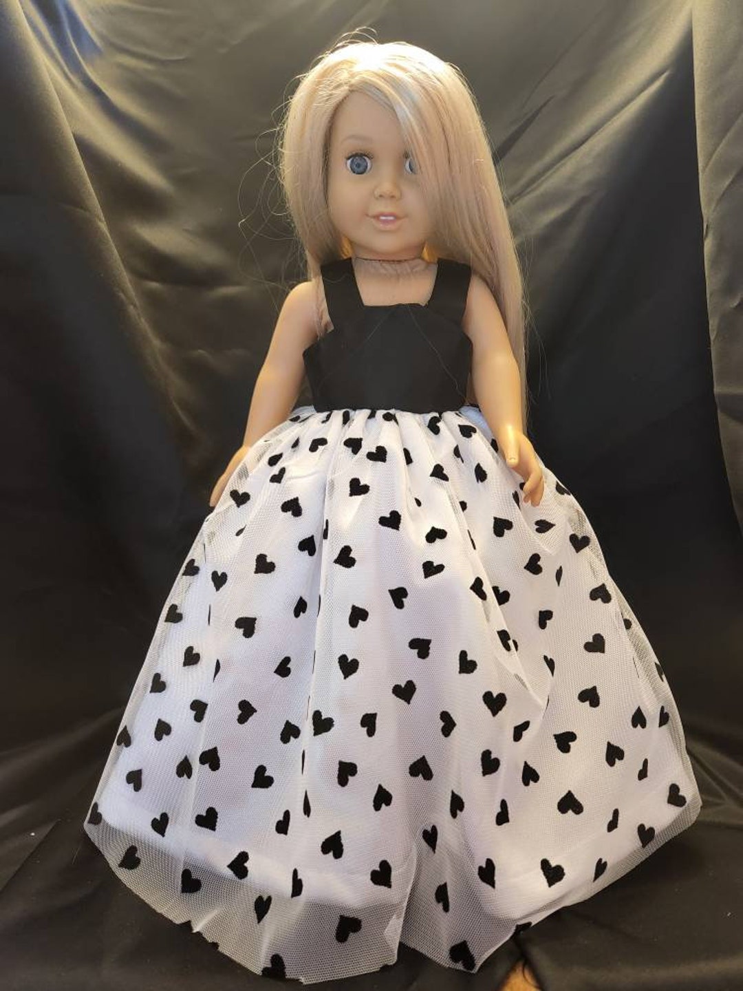 Black Flocked Hearts - Etsy