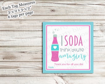 Thank You Sayings Soda - Etsy