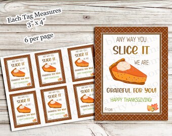 Pie Teacher Appreciation Tag - Etsy