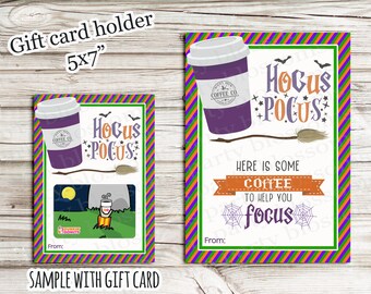 Halloween Coffee Card Holder - Etsy