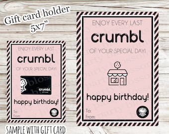 Crumble Gift Card - Etsy