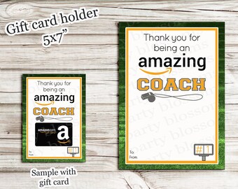 Soccer Coach Gift Card Holder - Etsy