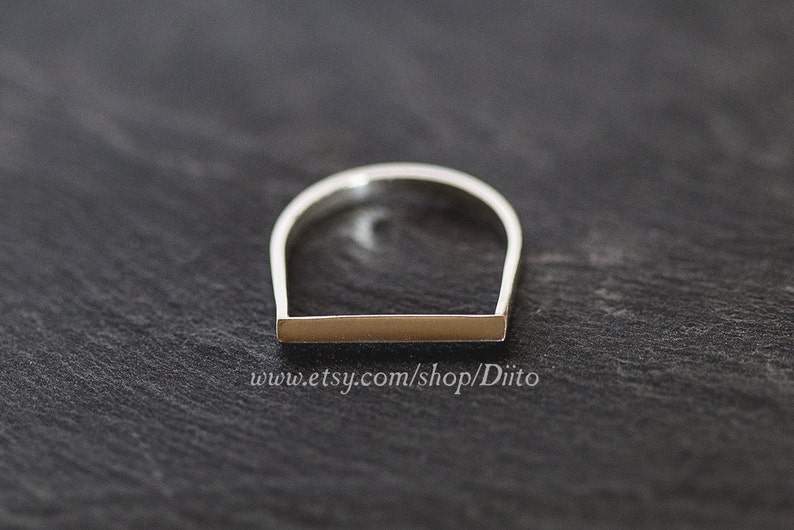 Size 6, Sterling Silver, Handmade Jewelry, Razor Ring, Statement Ring ...