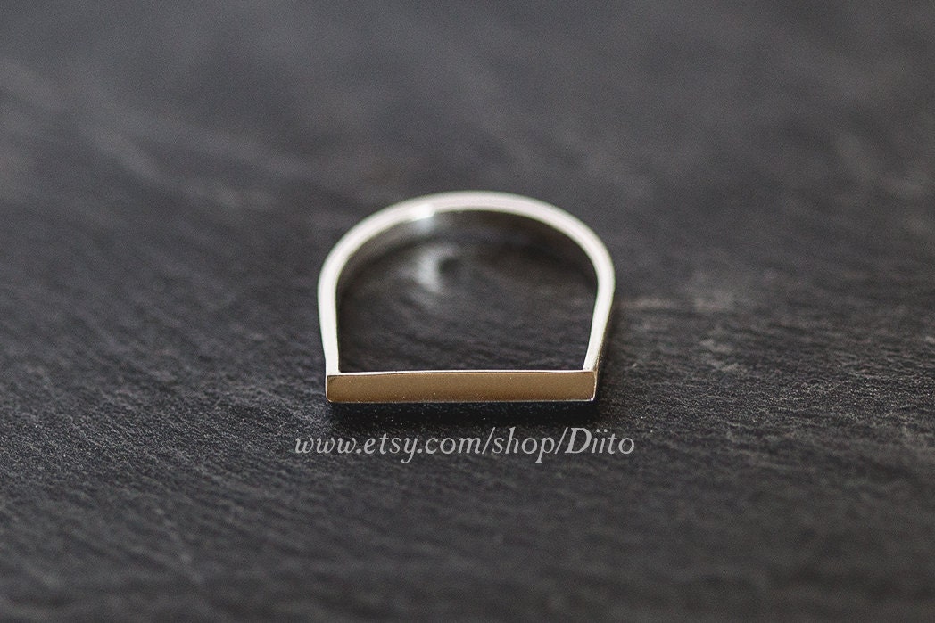 Size 6 Sterling Silver Handmade Jewelry Razor Ring - Etsy