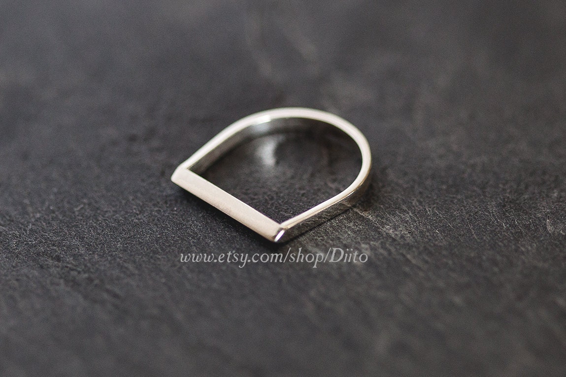 Size 6 Sterling Silver Handmade Jewelry Razor Ring - Etsy
