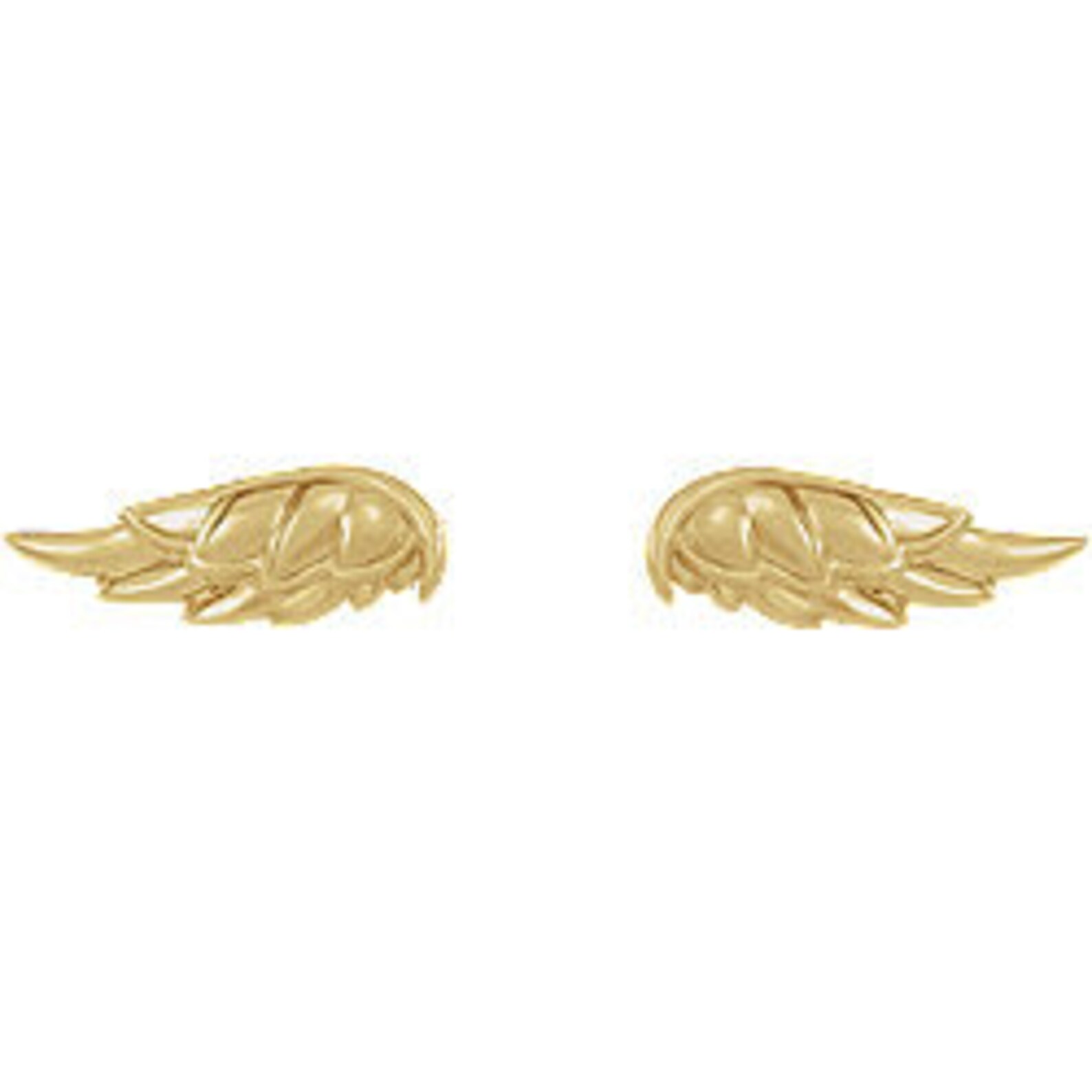 Petite Wing Earrings 14kt Solid Gold or Sterling Silver - Etsy