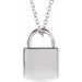 Sterling Silver Petite Lock Padlock Necklace - Etsy