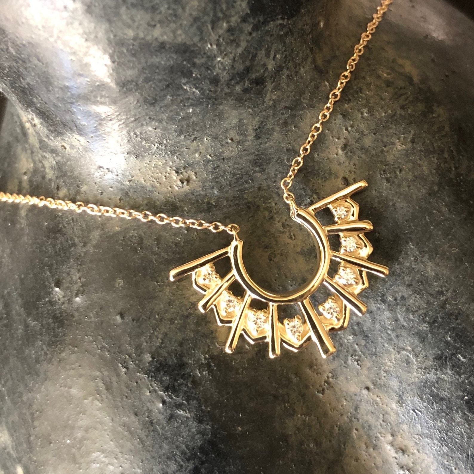 Diamond RBG Ruth Bader Ginsburg Dissent Necklace 14kt Solid - Etsy